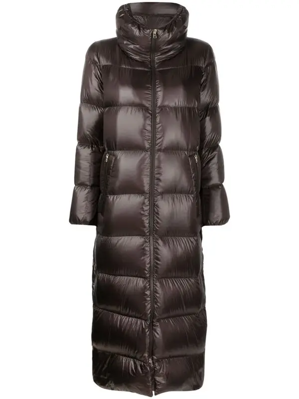 Herno Funnel-neck Down Coat - Brown