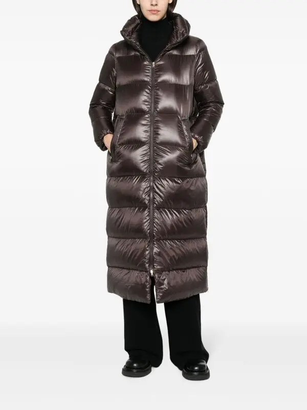 Herno Funnel-neck Down Coat - Brown