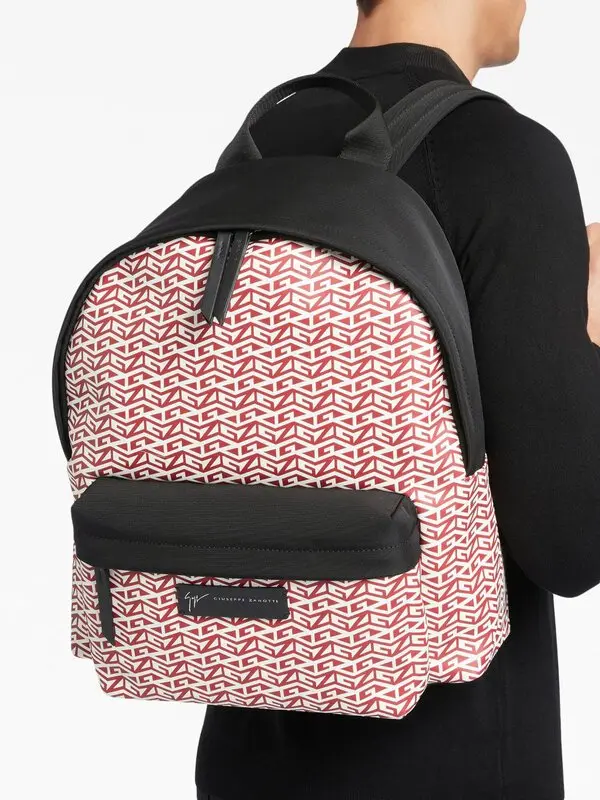 GIUSEPPE ZANOTTI Bud Monogram Backpack - Red
