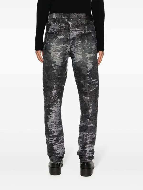 PURPLE BRAND Patterned-jacquard Straight-leg Jeans