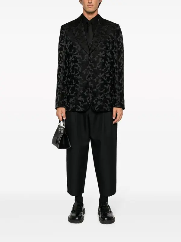 Comme Des Garçons Single-breasted Jacquard Blazer