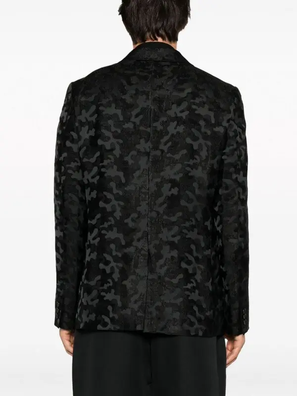 Comme Des Garçons Single-breasted Jacquard Blazer
