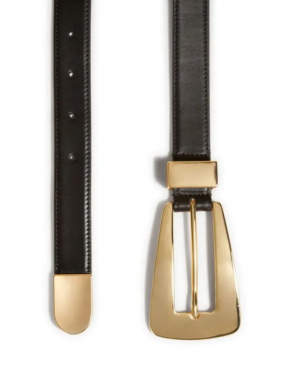 Khaite The Lucca Leather Belt - Black