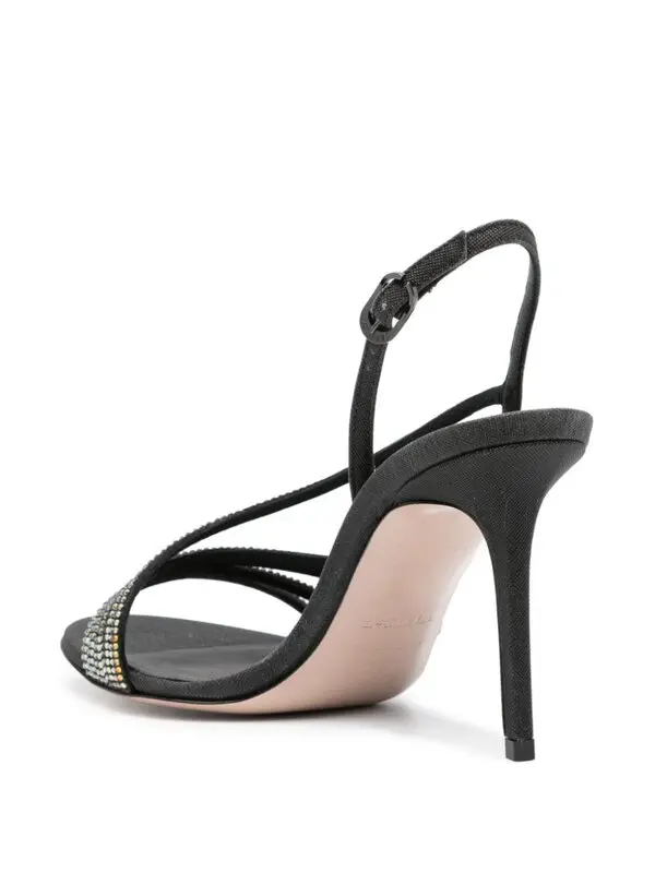 LE SILLA Scarlet 95mm Rhinestone-embellished Sandals - Black