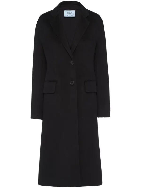 Prada Single-breasted Cashgora Coat