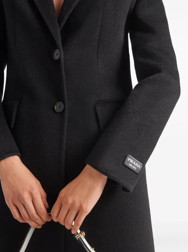 Prada Single-breasted Cashgora Coat