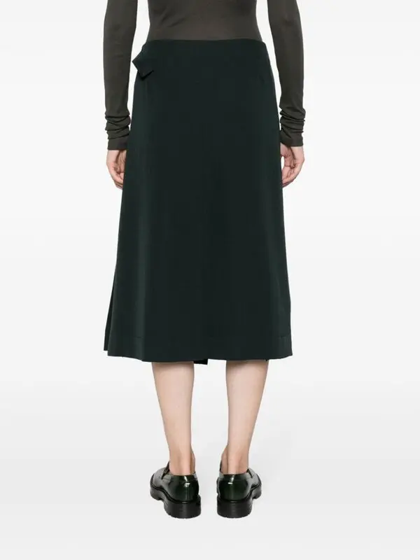 LEMAIRE Pleated Wool Wrap Skirt