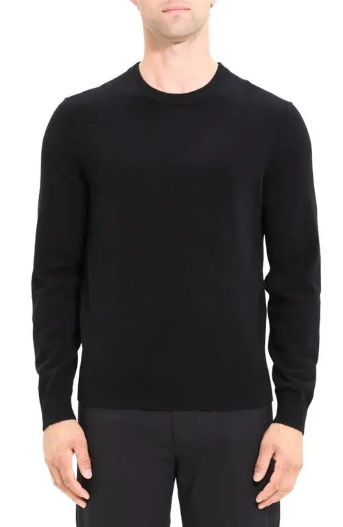 Theory Hilles Cashmere Crewneck Sweater - Blk