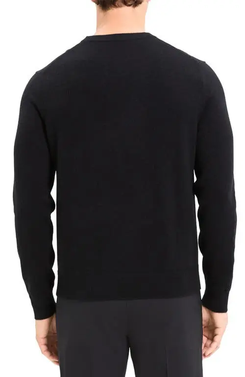 Theory Hilles Cashmere Crewneck Sweater - Blk