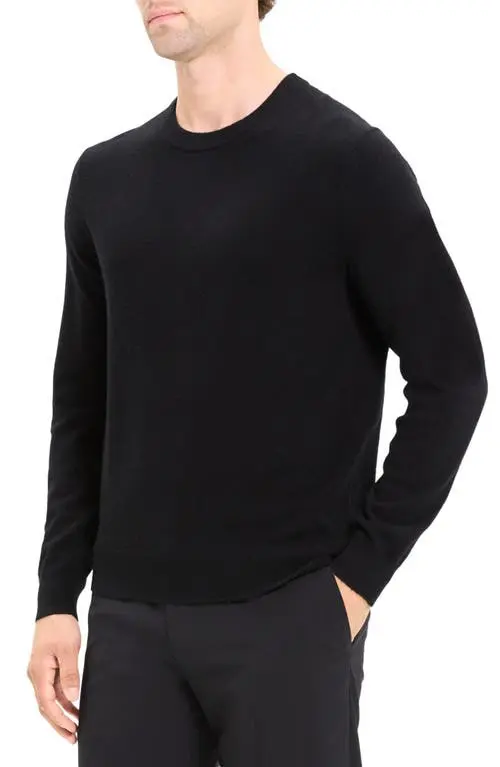 Theory Hilles Cashmere Crewneck Sweater - Blk