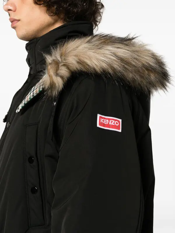 Kenzo Faux-fur-detailed Hooded Coat