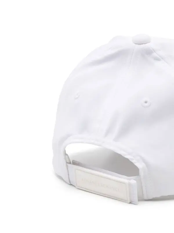 Armani Exchange Monogram Plaque Baseball Cap - White
