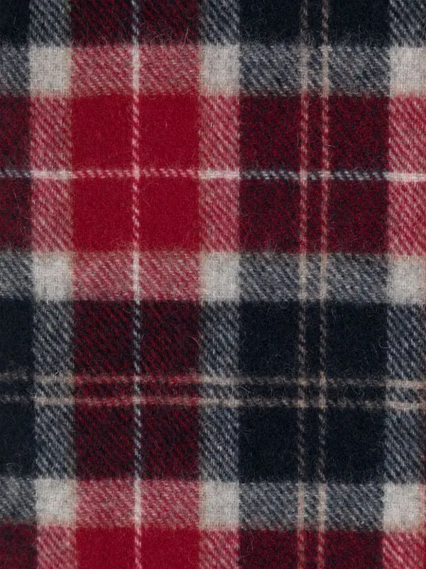 Barbour Tartan-check Wool Scarf - Blue