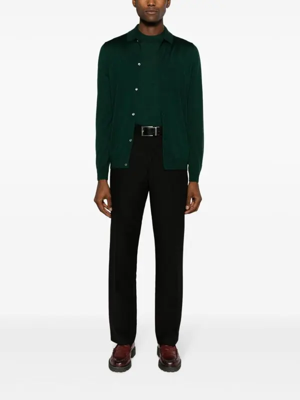 BALLANTYNE Fine-knit Wool T-shirt - Green