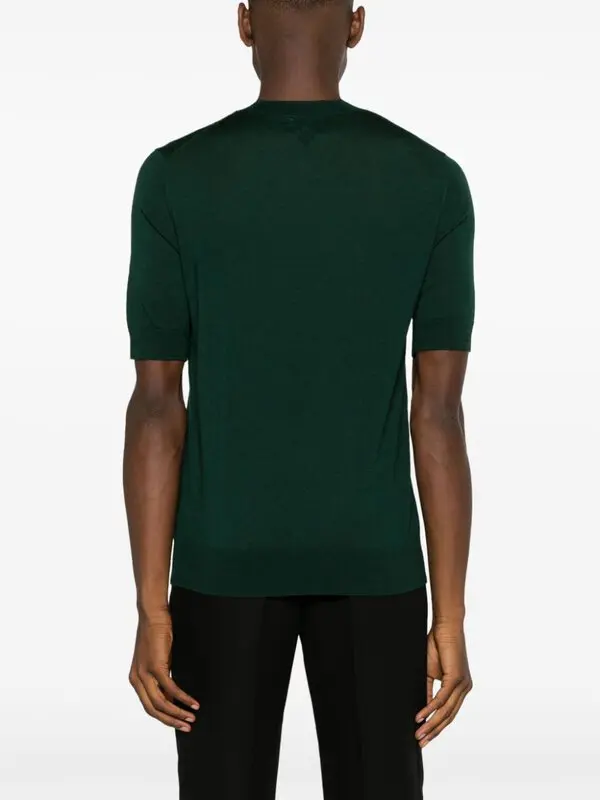 BALLANTYNE Fine-knit Wool T-shirt - Green