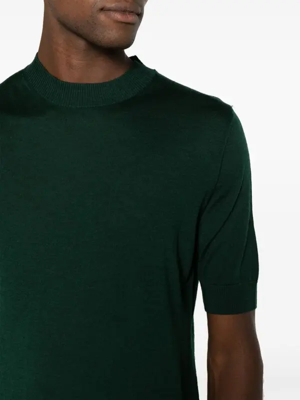 BALLANTYNE Fine-knit Wool T-shirt - Green