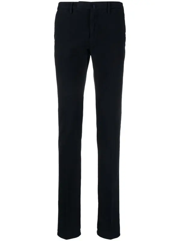 Incotex Skinny Mid-waist Chino Trousers - Blue