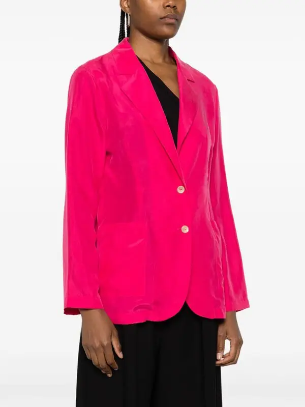 P.a.r.o.s.h Single-breasted Silk-blend Blazer - Pink