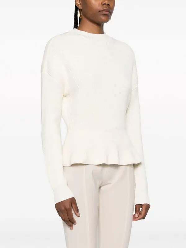 Chloé Peplum-hem Ribbed-knit Jumper