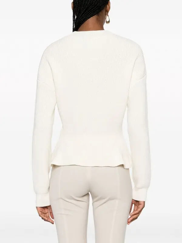 Chloé Peplum-hem Ribbed-knit Jumper