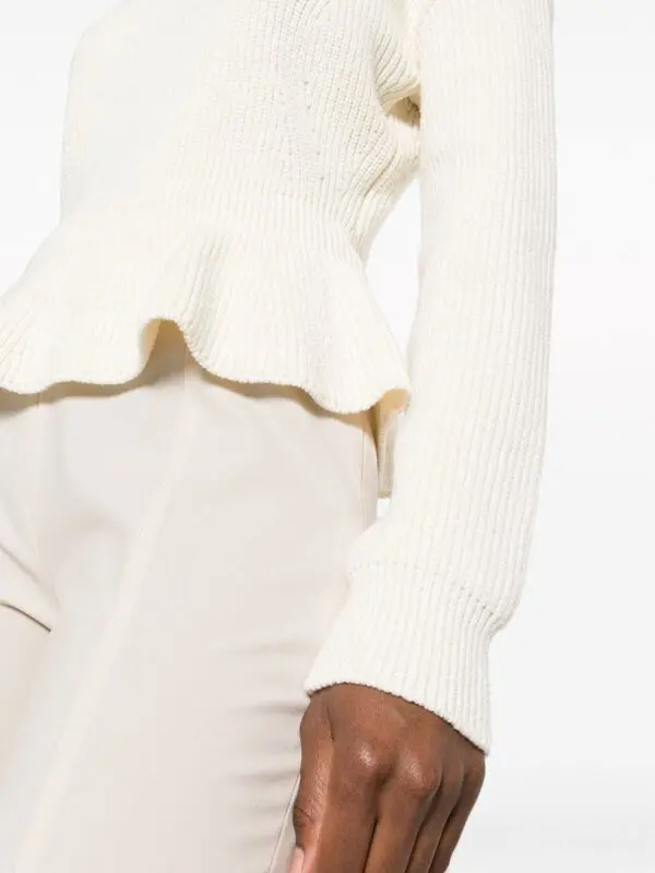 Chloé Peplum-hem Ribbed-knit Jumper