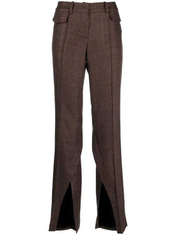 THE MANNEI Newport Flared Trousers - Brown