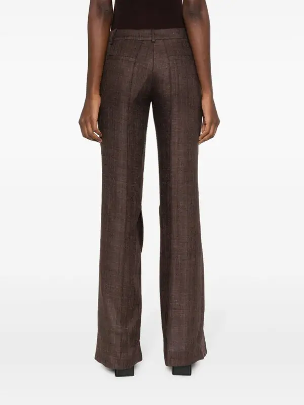 THE MANNEI Newport Flared Trousers - Brown