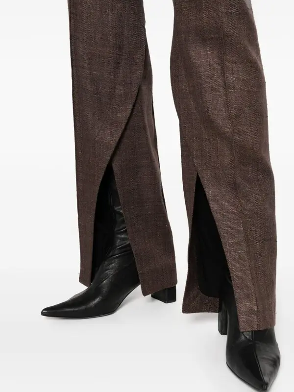 THE MANNEI Newport Flared Trousers - Brown
