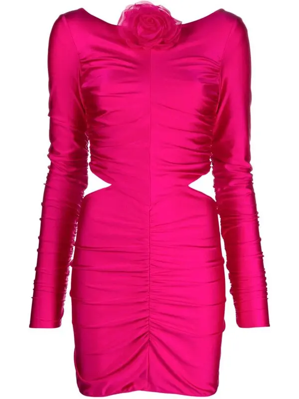 Giuseppe Di Morabito Floral-appliqué Cut-out Minidress - Pink