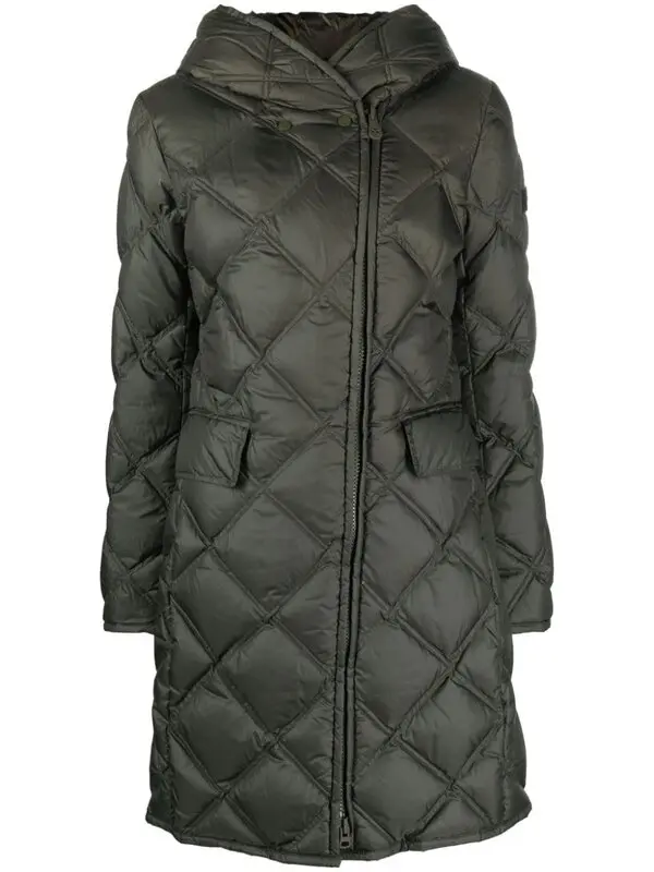Peuterey Hooded Quilted Mid-length Coat