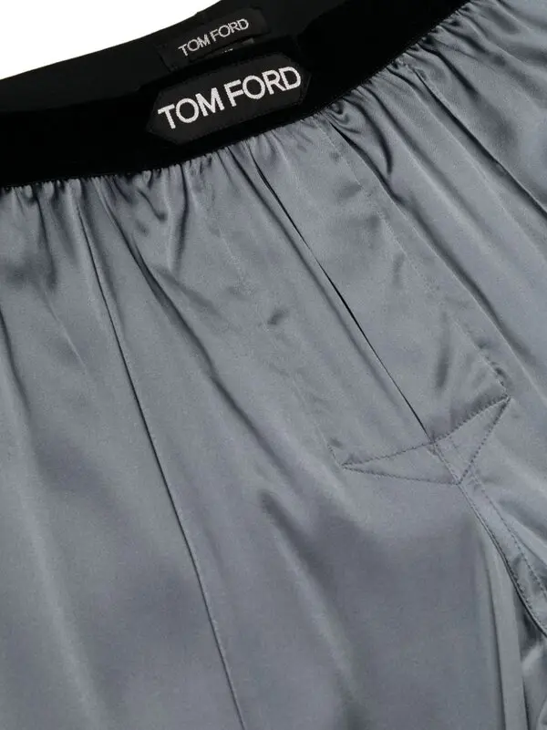 TOM FORD Satin-finish Trousers - Grey