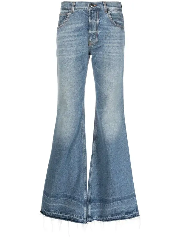 Chloé Whiskering-effect Mid-rise Flared Jeans