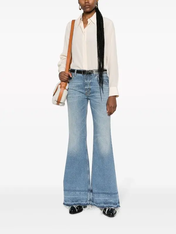 Chloé Whiskering-effect Mid-rise Flared Jeans