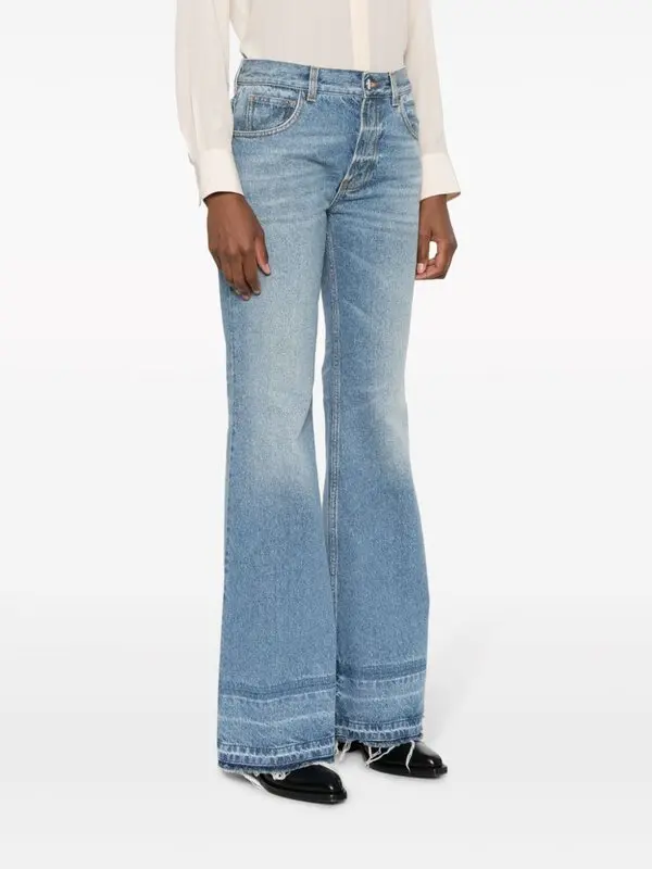 Chloé Whiskering-effect Mid-rise Flared Jeans