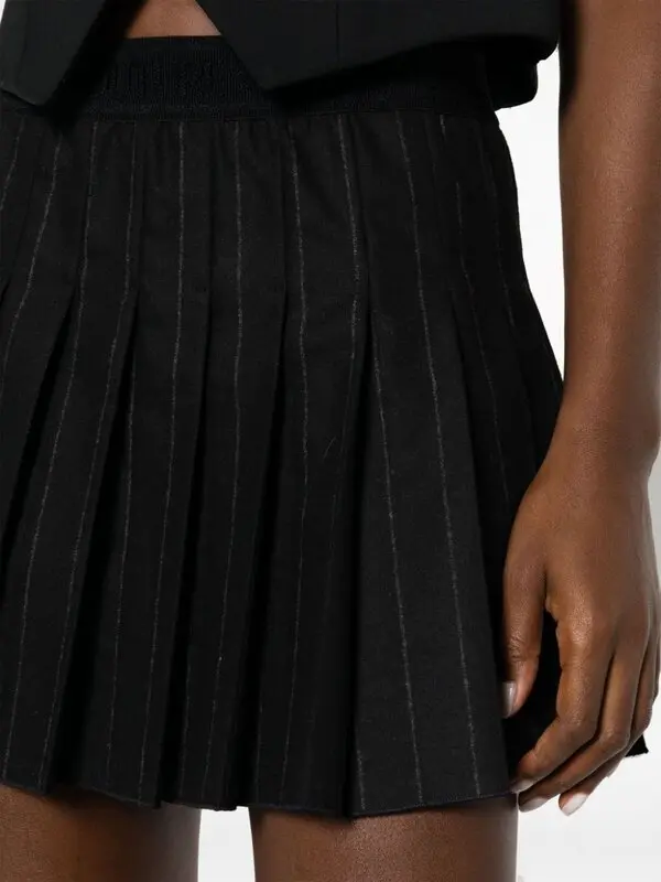 Versace Pinstripe Pleated Skirt