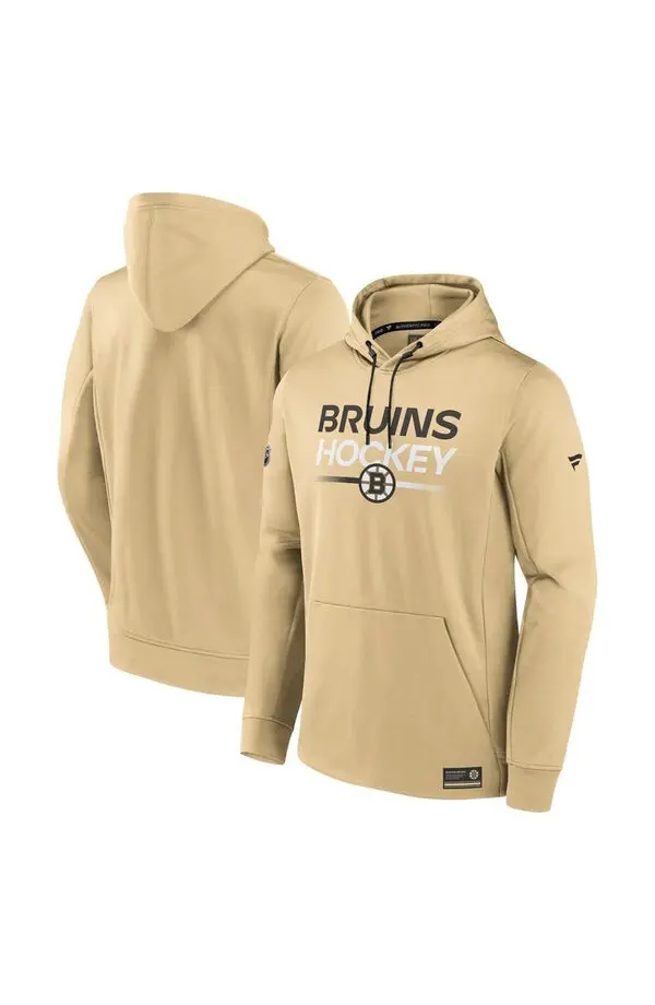 FANATICS Branded Boston Bruins Authentic Pro Pullover Hoodie