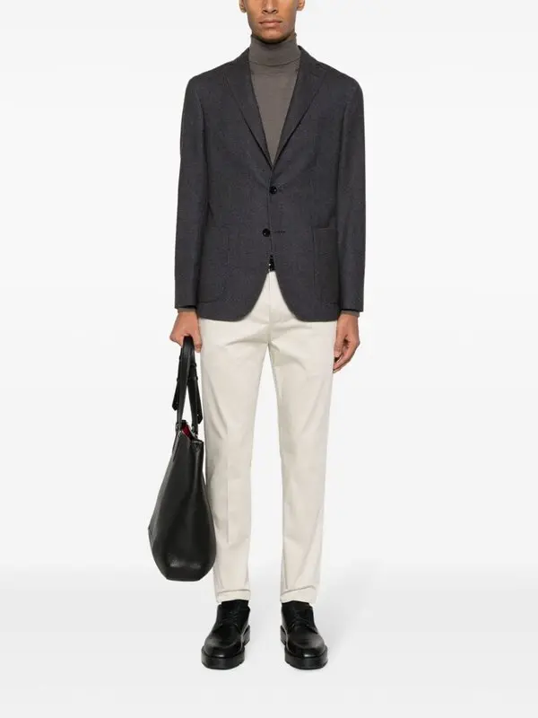 Boglioli Single-breasted Virgin Wool Blazer - Grey