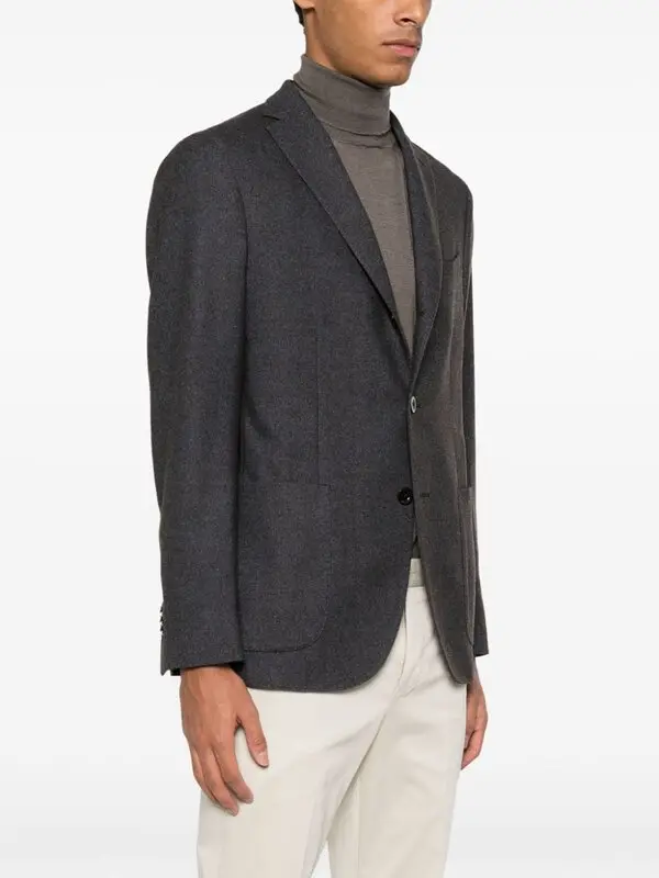 Boglioli Single-breasted Virgin Wool Blazer - Grey