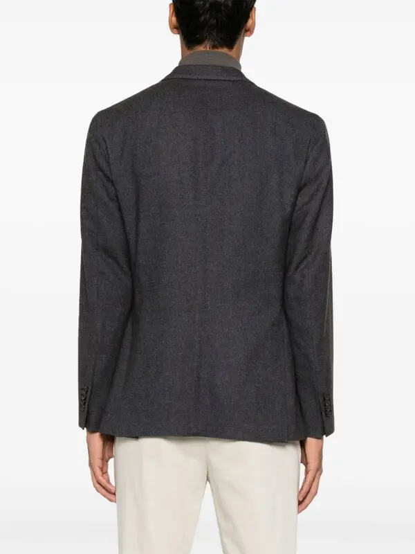 Boglioli Single-breasted Virgin Wool Blazer - Grey