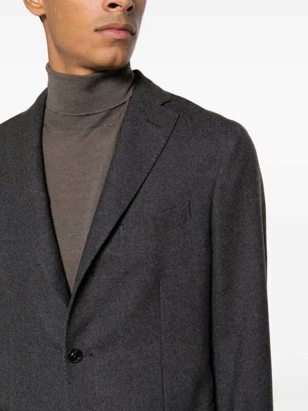 Boglioli Single-breasted Virgin Wool Blazer - Grey