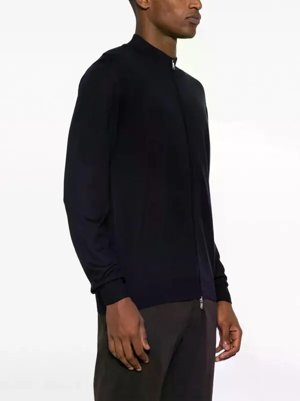 Fedeli Zip-up Wool Cardigan