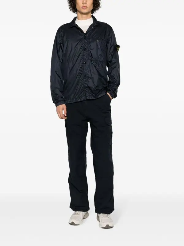 Stone Island Compass-patch Cargo Trousers - Blue