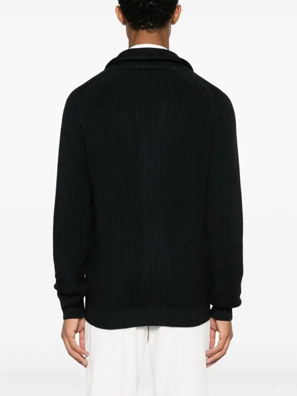 Fedeli Ribbed-knit Merino Wool Cardigan