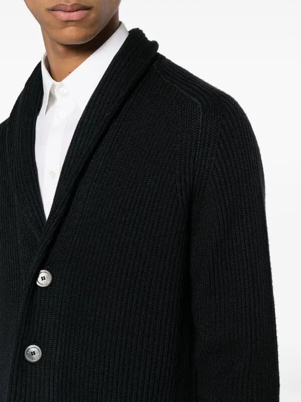 Fedeli Ribbed-knit Merino Wool Cardigan