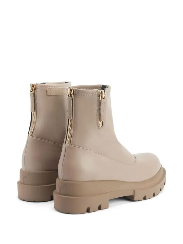 GIUSEPPE ZANOTTI Avice 40mm Zipped Ankle Boots - Neutrals
