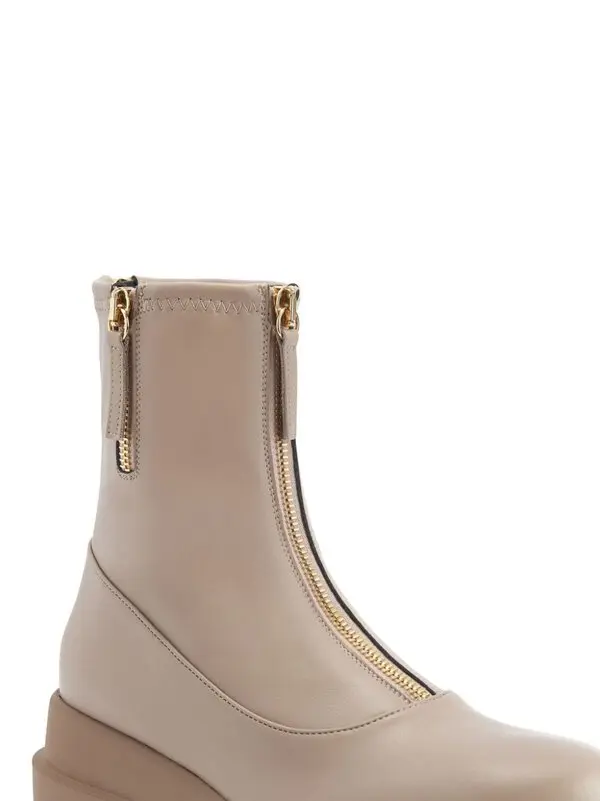 GIUSEPPE ZANOTTI Avice 40mm Zipped Ankle Boots - Neutrals