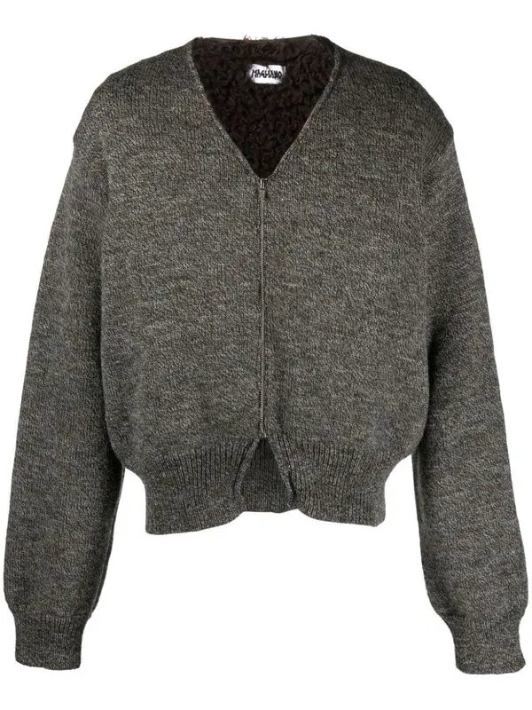 MAGLIANO V-neck Zip-up Wool Cardigan