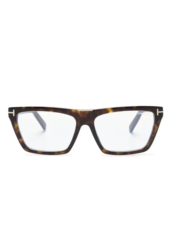 TOM FORD Rectangle-frame Glasses - Brown
