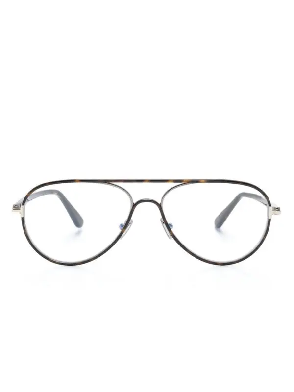 TOM FORD Pilot-frame Glasses - Brown