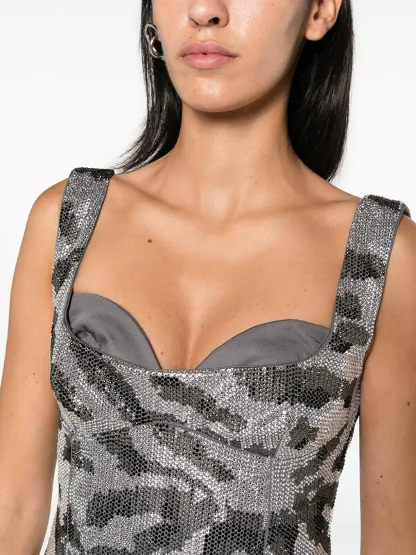 Gcds Mina Bell Crystal-embellished Minidress